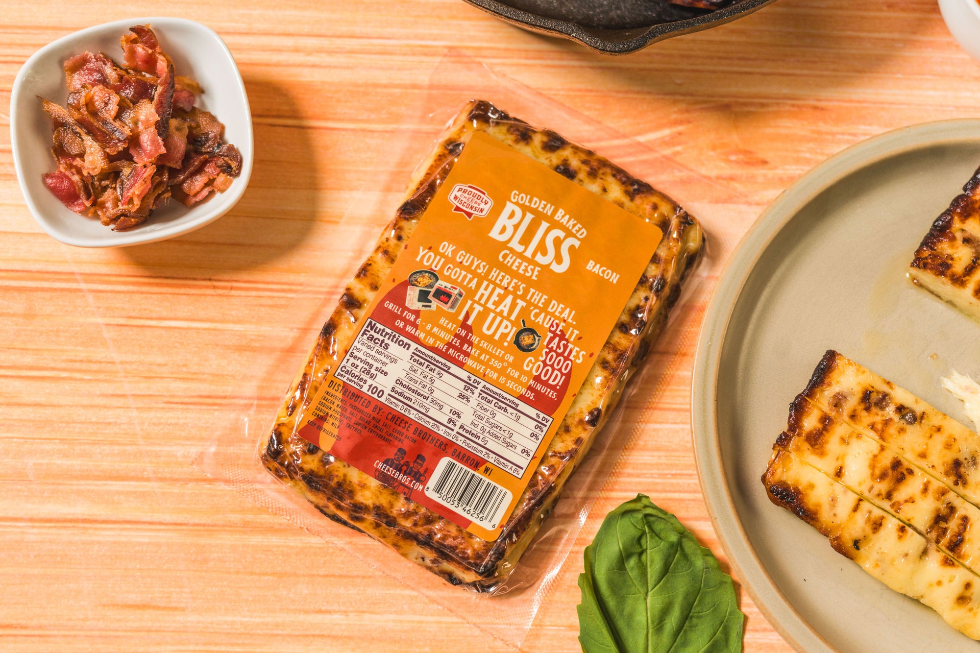 Bacon Golden Baked Bliss Cheese | Order Wisconsin Bread Cheese