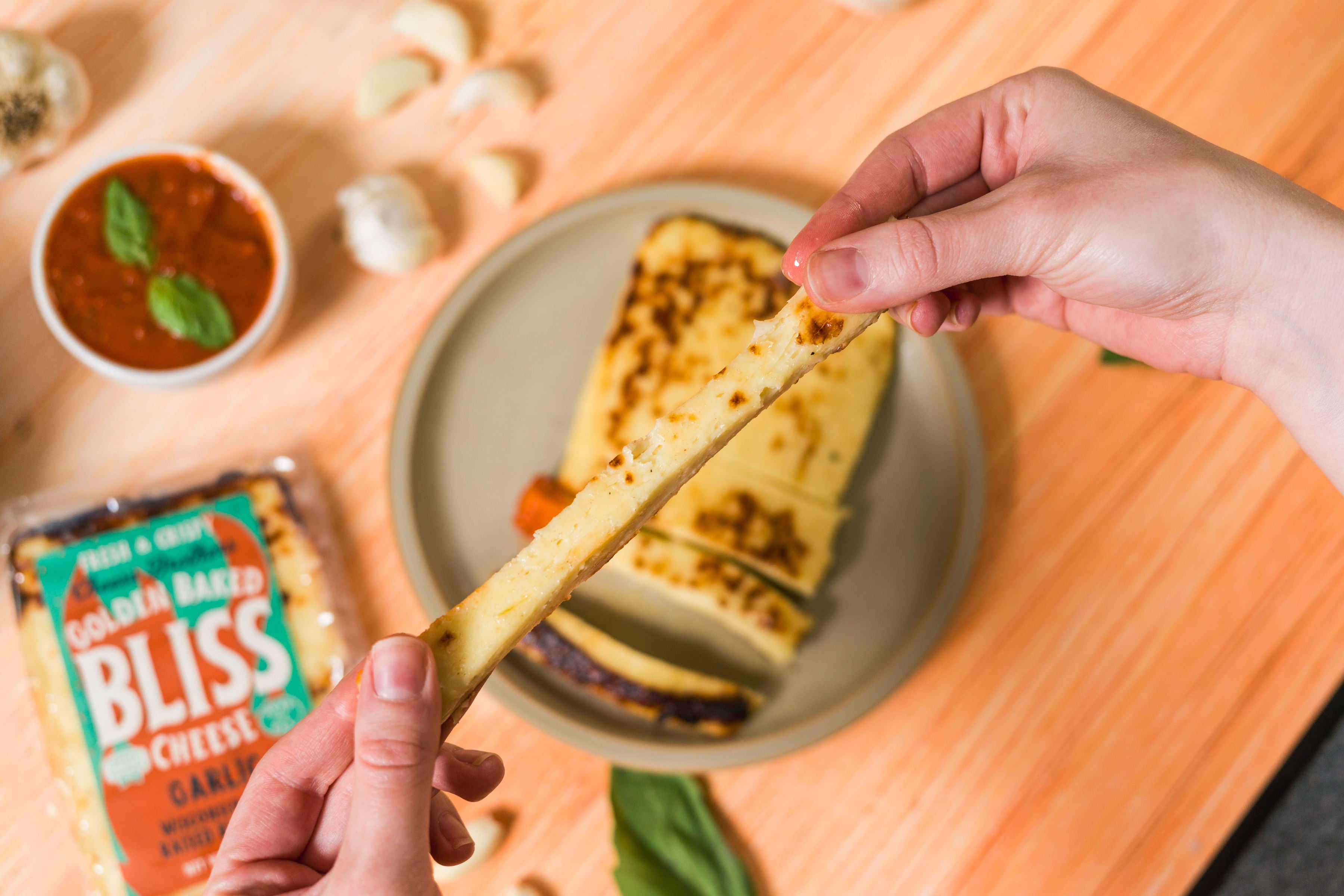 Garlic Golden Baked Bliss Cheese | Order Wisconsin Bread Cheese