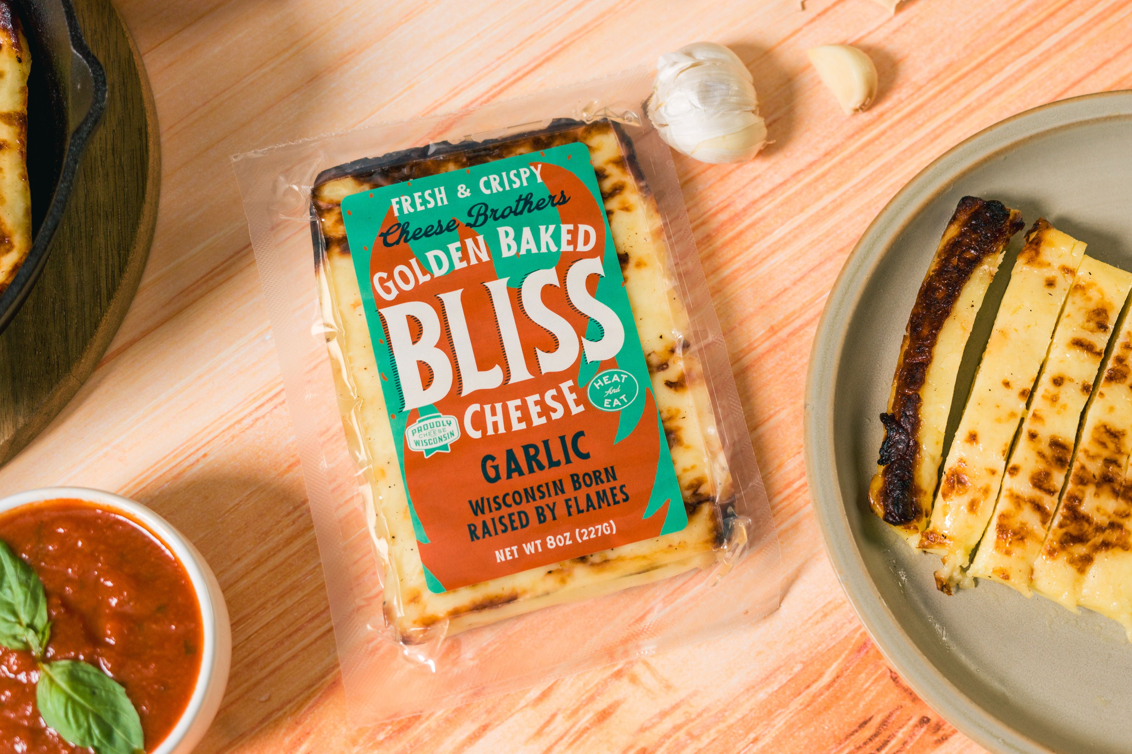 Garlic Golden Baked Bliss Cheese | Order Wisconsin Bread Cheese