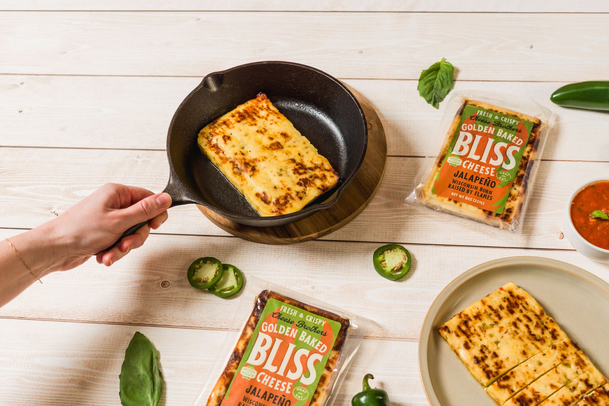 Jalapeño Golden Baked Bliss Cheese | Order Wisconsin Bread Cheese