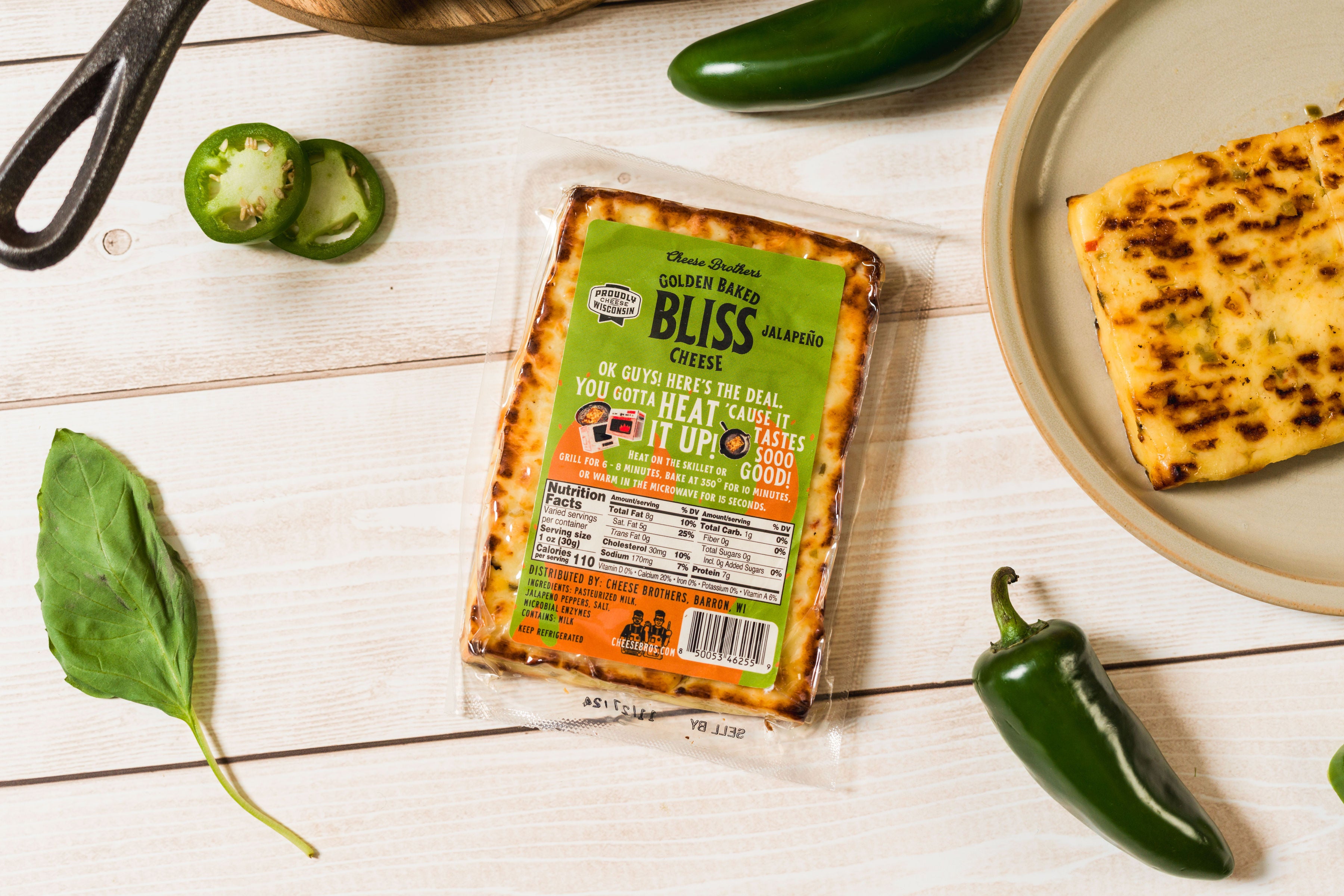 Jalapeño Golden Baked Bliss Cheese | Order Wisconsin Bread Cheese